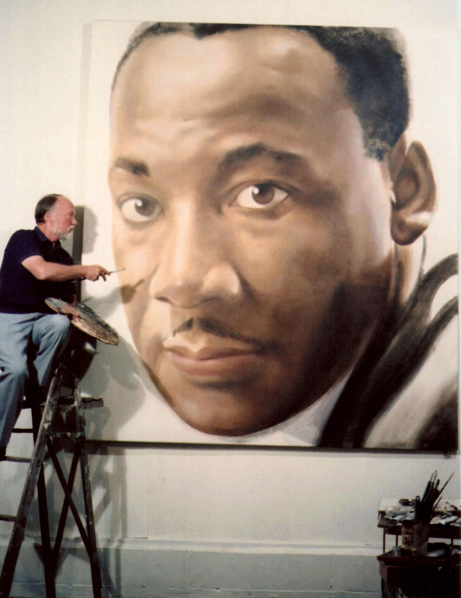 Robert Templeton Painting Dr. King’s Portrait - The Art of Robert Templeton